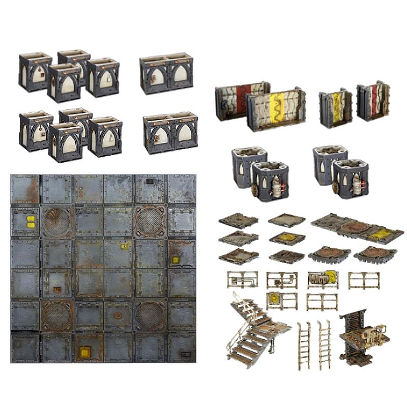 (Terrain Set) Necromunda - Zone Mortalis - Tile Set (1x1) в литейной ...