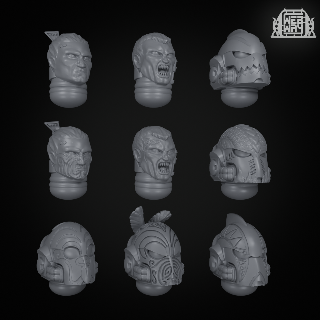 3D печать \Альтернативные модели :: Charharadons Upgrade - Helmets - WebWay